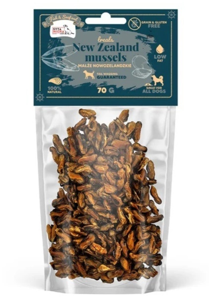 Syta Micha Fish & Seafood – 100% małże nowozelandzkie dla psa – 70 g ...